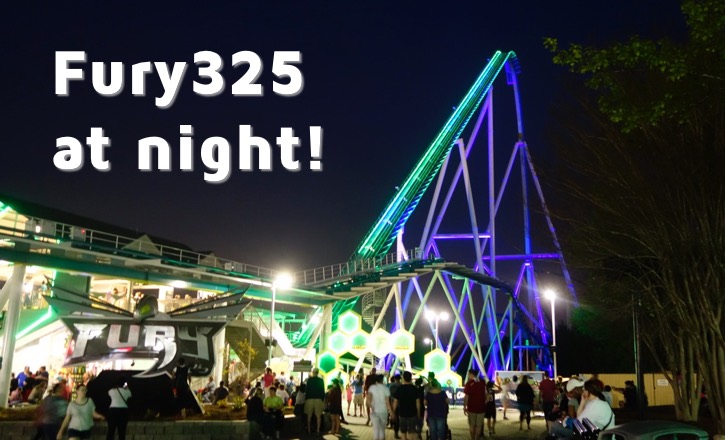 Carowinds Fury 325 at Night! - ImagiNERDing